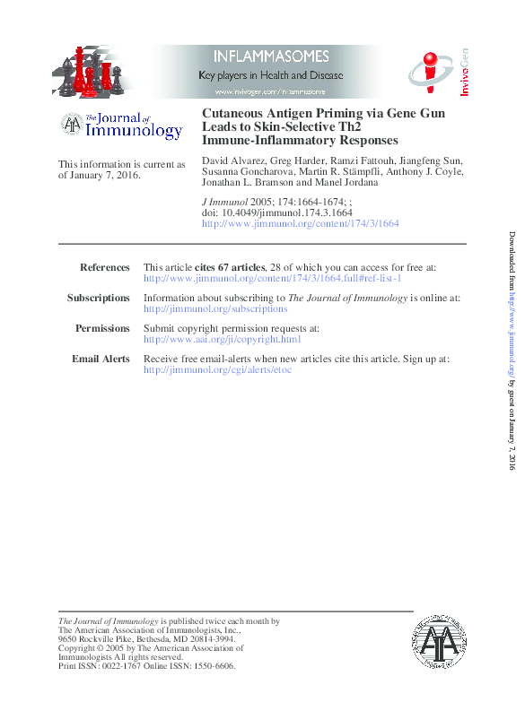 (PDF) Immune-Inflammatory Responses Gun Leads to Skin-Selective Th2 ...