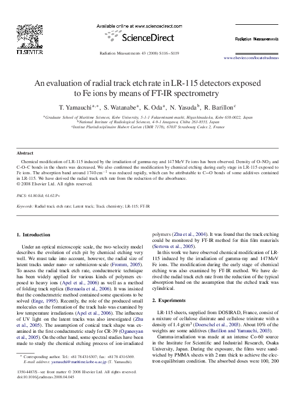 (PDF) An evaluation of radial track etch rate in LR-115 detectors ...