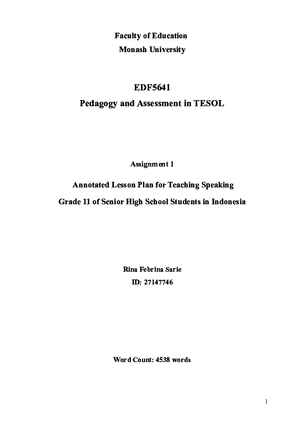 DOC Annotated Lesson Plan For Teaching Speaking Grade 11 Of Senior doc-annotated-lesson-plan-for-teaching-speaking-grade-11-of-senior