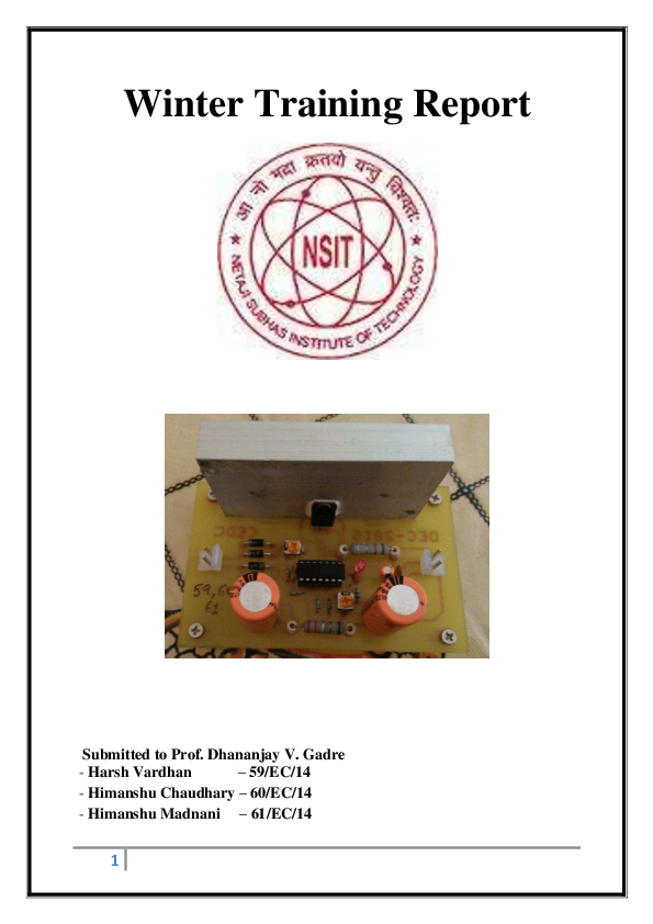(PDF) Winter Training Report-59,60,61 final final | Vandit Jain ...
