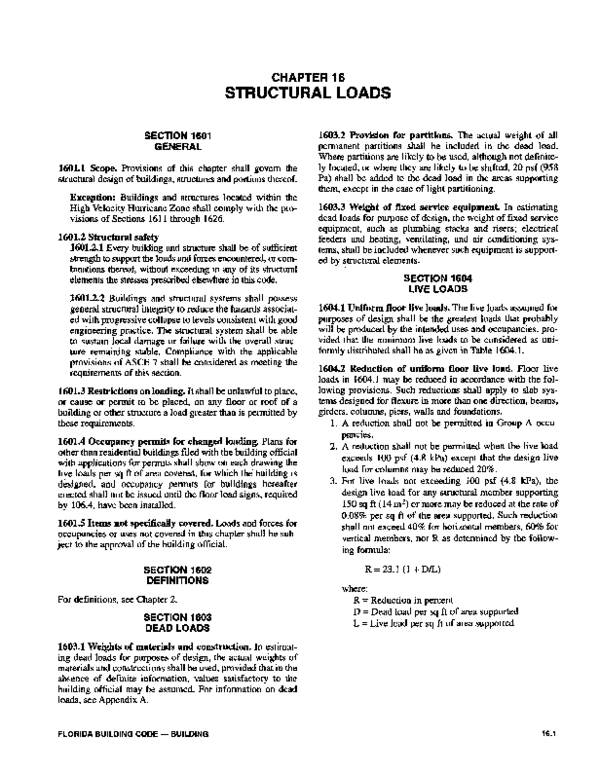(PDF) Chapter 16 Structural Loads