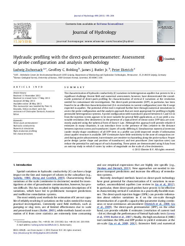 (PDF) Hydraulic profiling with the direct-push permeameter: Assessment ...