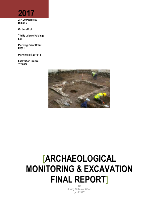 (PDF) Excavation Report: Property Boundaries at 28a-29 Pearse St