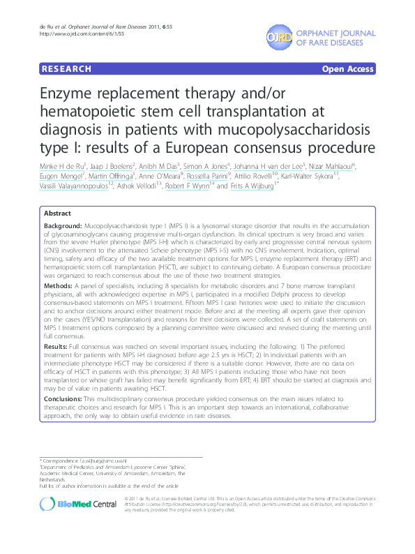(PDF) Presentation and treatments for Mucopolysaccharidosis Type II ...