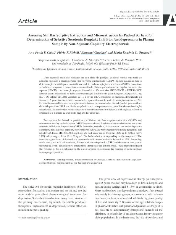 (PDF) Assessing Stir Bar Sorptive Extraction and Microextraction by Packed Sorbent for ...