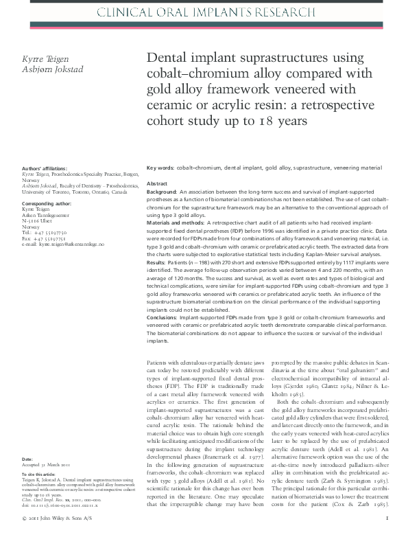 (PDF) Dental implant suprastructures using cobalt-chromium alloy ...