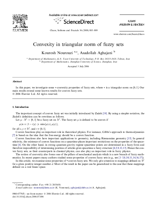 (PDF) Convexity in triangular norm of fuzzy sets