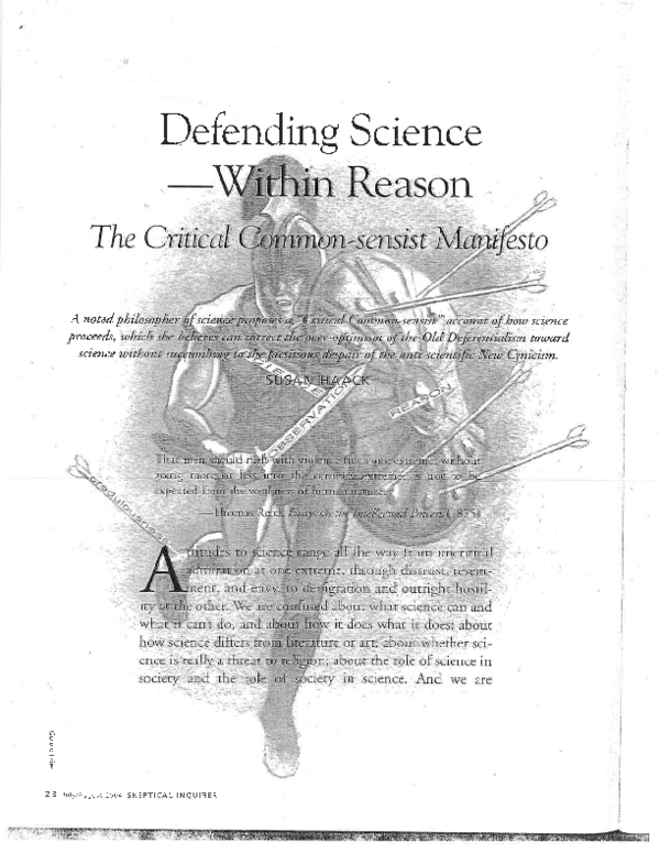 (PDF) The Critical Common-sensist Manifesto (2004) | Susan Haack ...