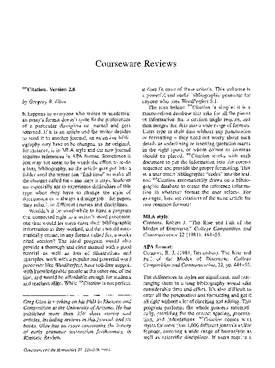 (PDF) Courseware reviews