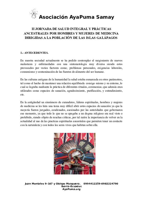 (DOC) PRÁCTICAS ANCESTRALES POR HOMBRES Y MUJERES
