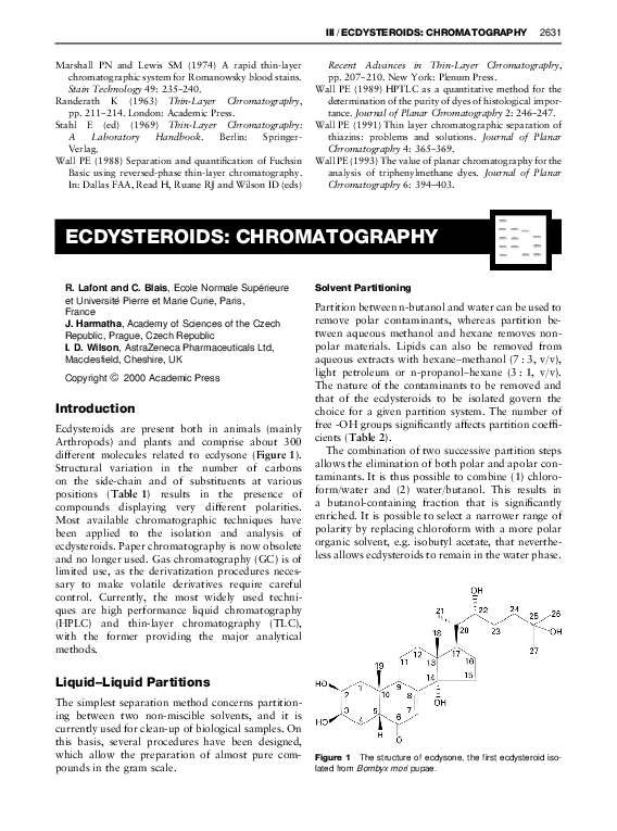 (PDF) Figure 1 The structure of ecdysone, the first ecdysteroid iso ...