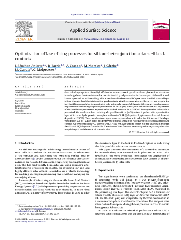 (PDF) Optimization of laser-firing processes for silicon-heterojunction ...