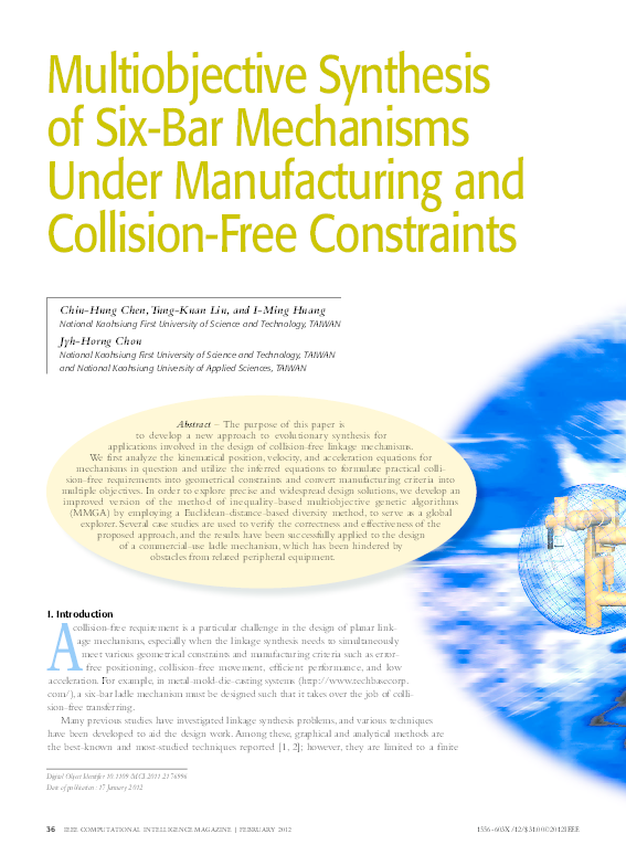 (PDF) Multiobjective Synthesis of Six-Bar Mechanisms Under Manufacturing and Collision-Free ...