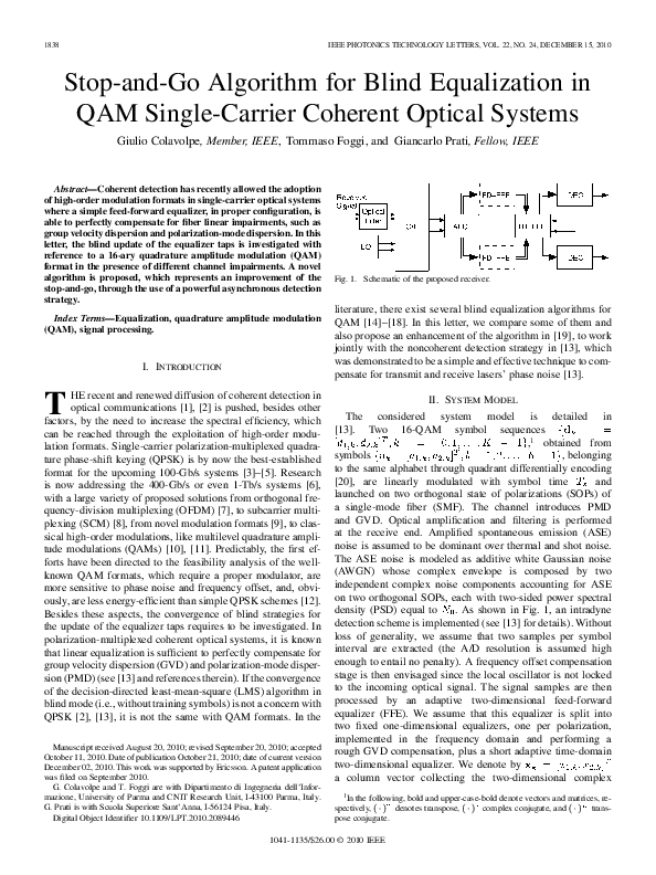 Pdf Adaptive Equaliser With Asynchronous Detection And Inhibit Signal