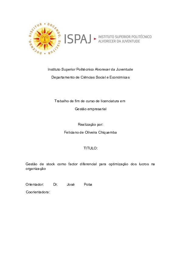 (DOC) Trabalho de fim de curso