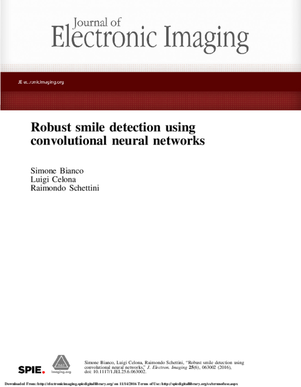 Robust Smile Detection Using Convolutional Neural Networks Robust Smile