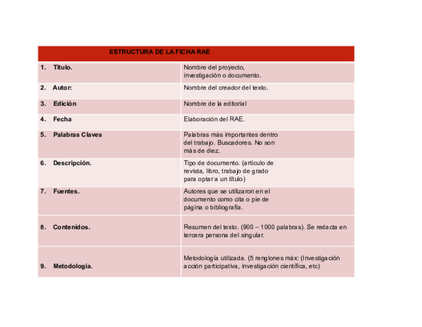 (DOC) ESTRUCTURA DE LA FICHA RAE y RAI
