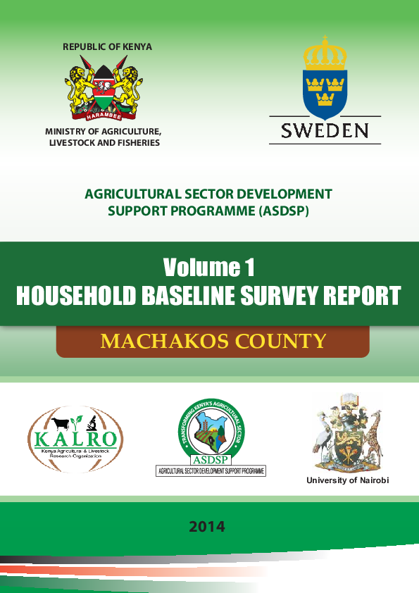 (PDF) AGRICULTURAL SECTOR DEVELOPMENT SUPPORT PROGRAMME (ASDSP ...