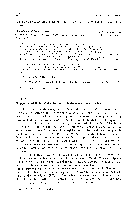 (PDF) Oxygen equilibria of the hemoglobin-haptoglobin complex