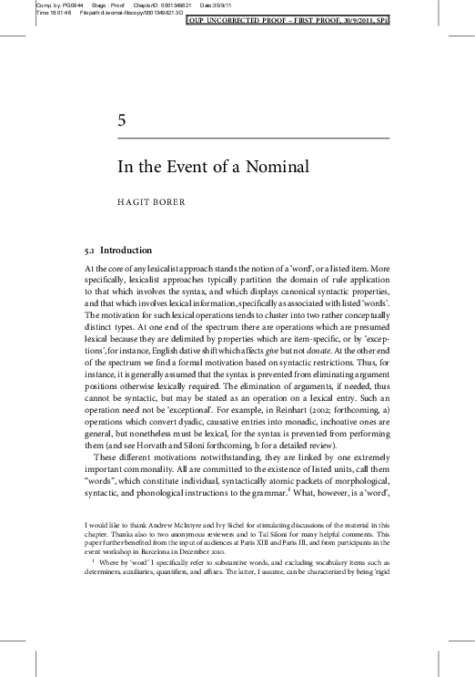 (PDF) In the Event of a Nominal