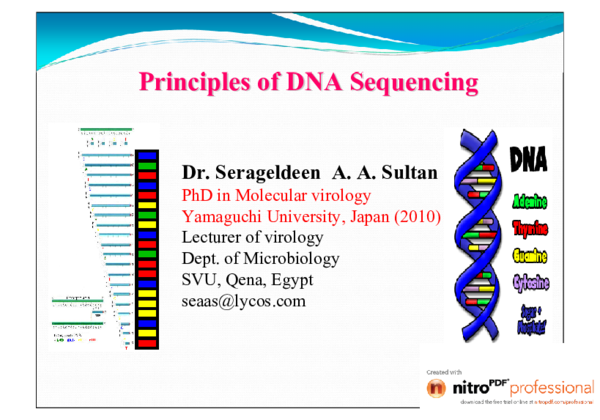 (PDF) DNA sequencing