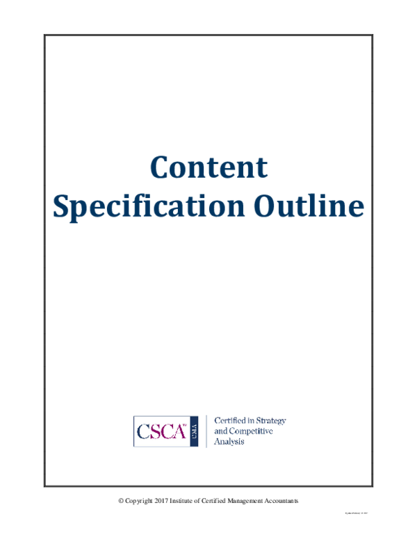 (PDF) Content Specification Outline