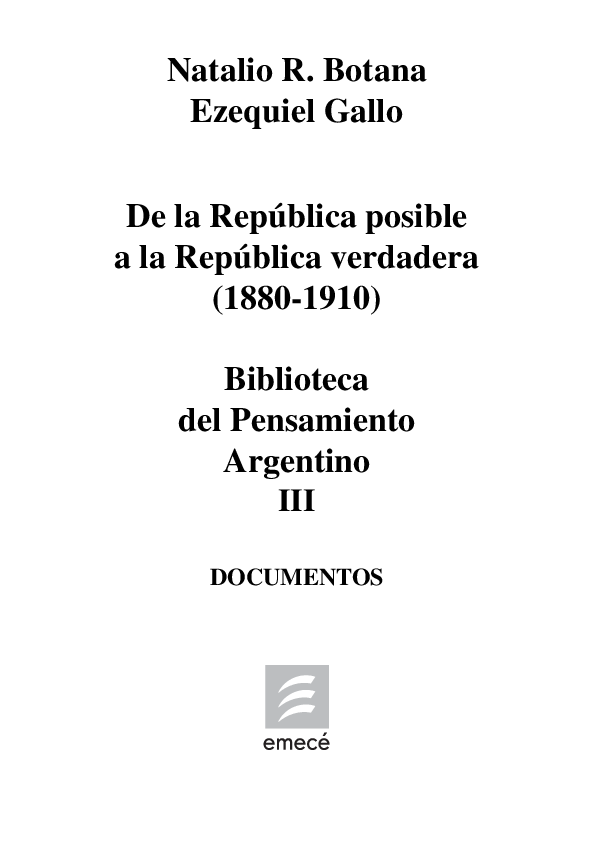 (PDF) Biblioteca del Pensamiento Argentino Tomo III Natalio R. Botana ...