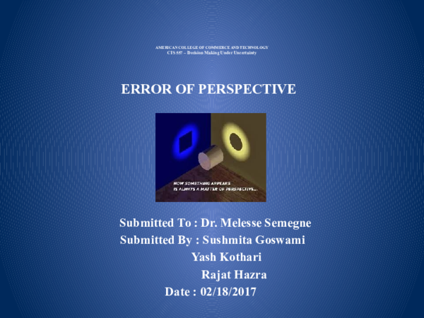 (PPT) Errors of Perspective | Sushmita Goswami - Academia.edu