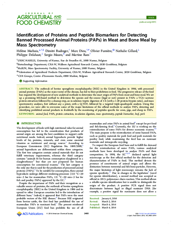 (PDF) Identification of Proteins and Peptide Biomarkers for Detecting ...