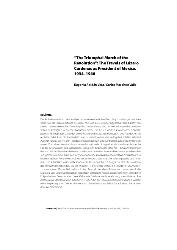 (PDF) The Triumphal March of the Revolution: The Travels of Lázaro ...
