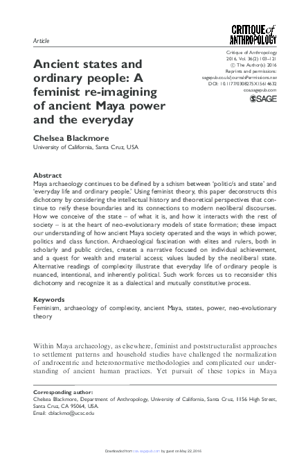 (PDF) Ancient States and Ordinary People: A Feminist Re-Imagining of ...