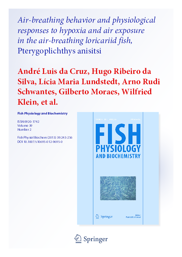 (PDF) Fish Physiology and Biochemistry Air-breathing behavior and ...