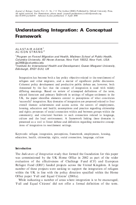 (PDF) Understanding Integration: A Conceptual Framework