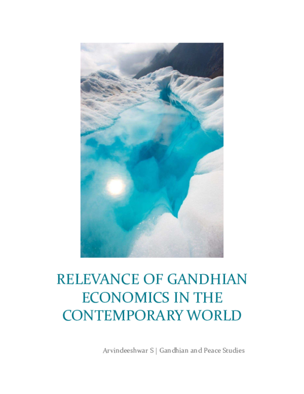 (PDF) RELEVANCE OF GANDHIAN ECONOMICS IN THE CONTEMPORARY WORLD