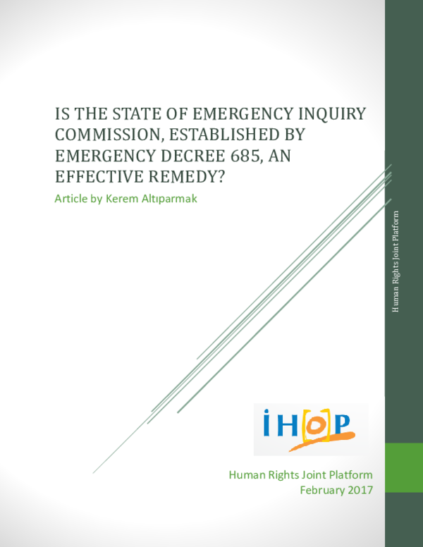 (PDF) IS THE STATE OF EMERGENCY INQUIRY COMMISSION, ESTABLISHED BY ...