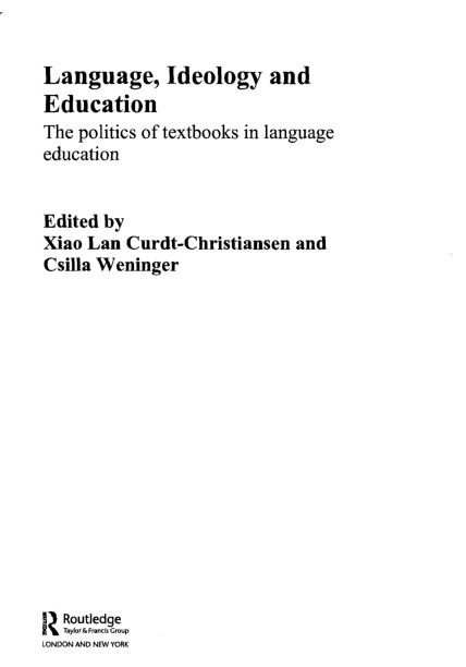 (PDF) Language, Ideology and Education The politics of textbooks in language education