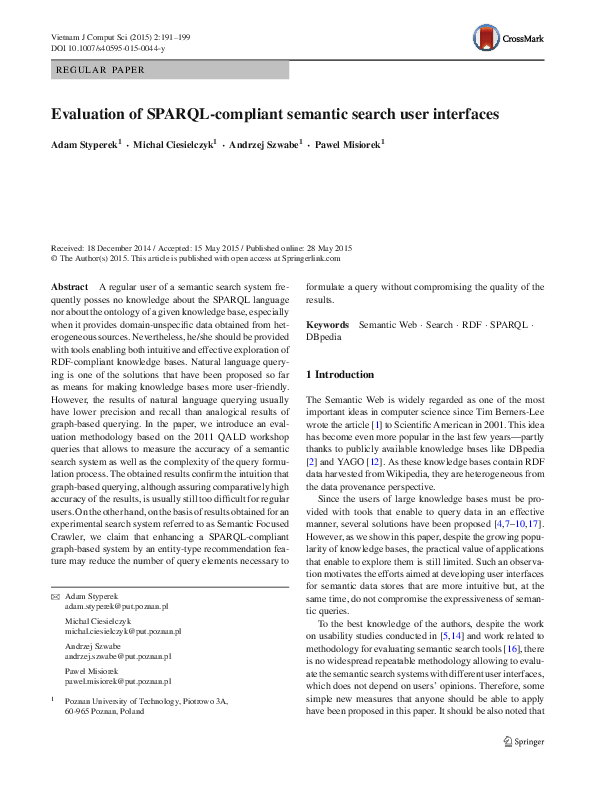Pdf Enhancing Sparql For User Friendly Semantic Search