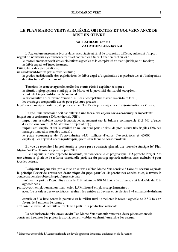 (DOC) PLAN MAROC VERT