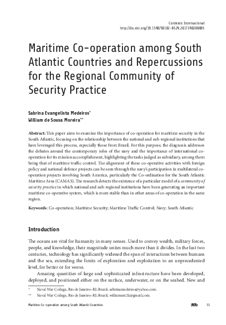 (PDF) Maritime Co-operation among South Atlantic Countries Maritime Co ...