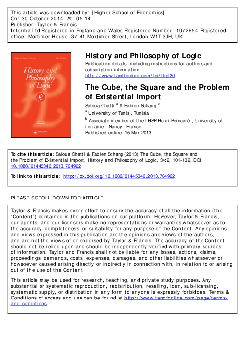 (PDF) The Cube, the Square and the Problem of Existential Import