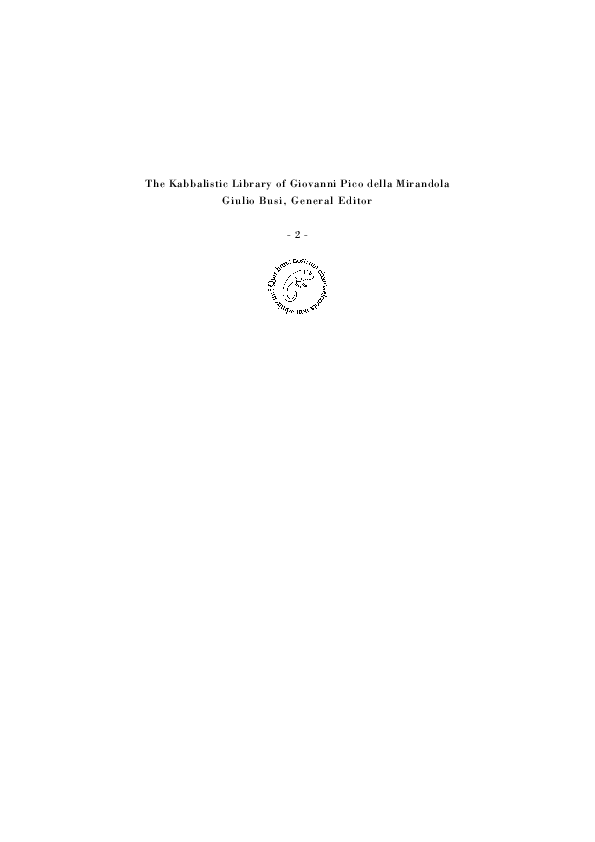 (PDF) The Book of Bahir : Flavius Mithridates' Latin translation, the ...