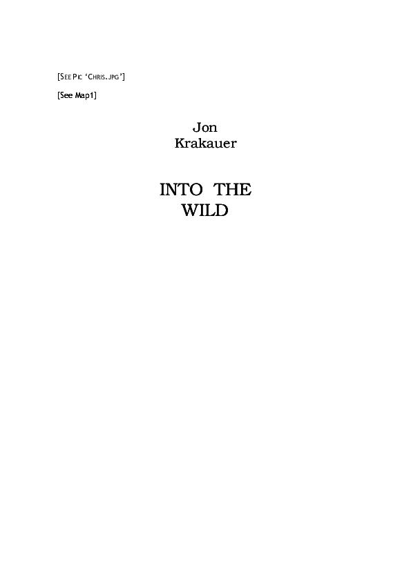 (PDF) Into the Wild Jon Krakauer