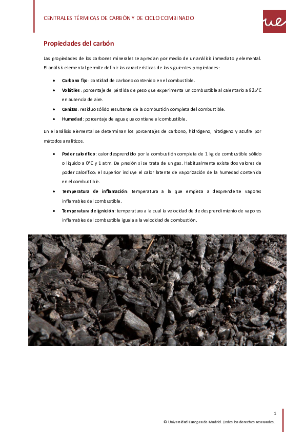 (PDF) CENTRALES TÉRMICAS DE CARBÓN Y DE CICLO COMBINADO 1 Propiedades ...