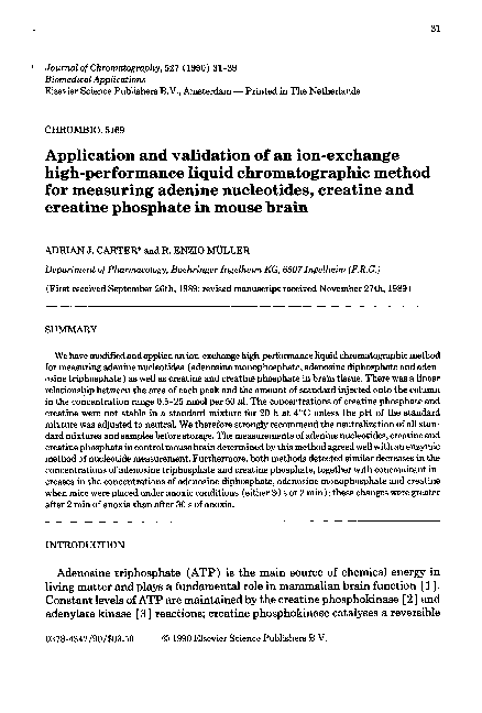 (PDF) Application and validation of an ion-exchange high-performance liquid chromatographic ...