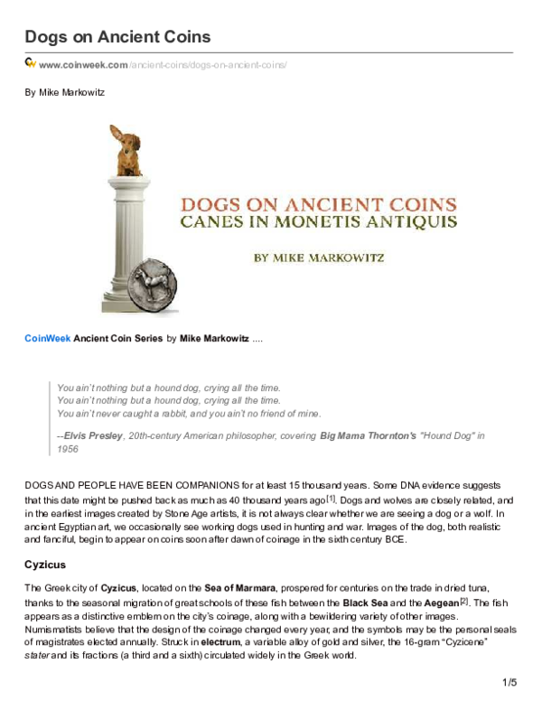 (PDF) Dogs on Ancient Coins