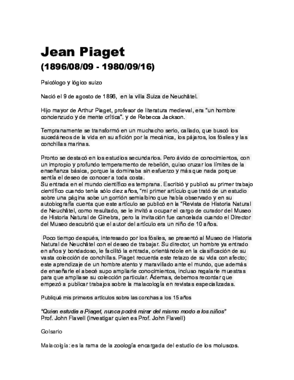 (DOC) Jean Piaget