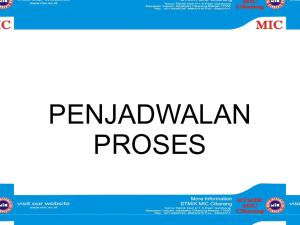 (PPT) Slide 5 Penjadwalan Proses