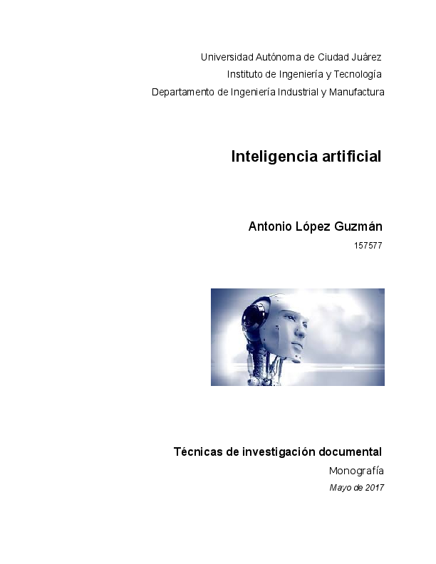 (DOC) Inteligencia artificial Técnicas de investigación documental