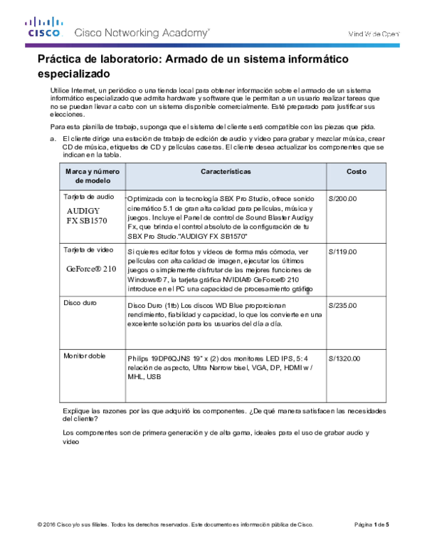 (PDF) .3.1.7 Lab - Build a Specialized Computer System