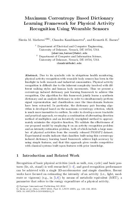 (PDF) Maximum Correntropy Based Dictionary Learning Framework for Physical Activity Recognition ...